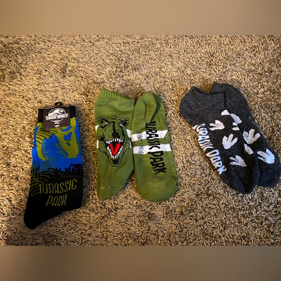 Jurassic Park | Underwear & Socks | 3 Pair Mens Jurassic Park Socks ...